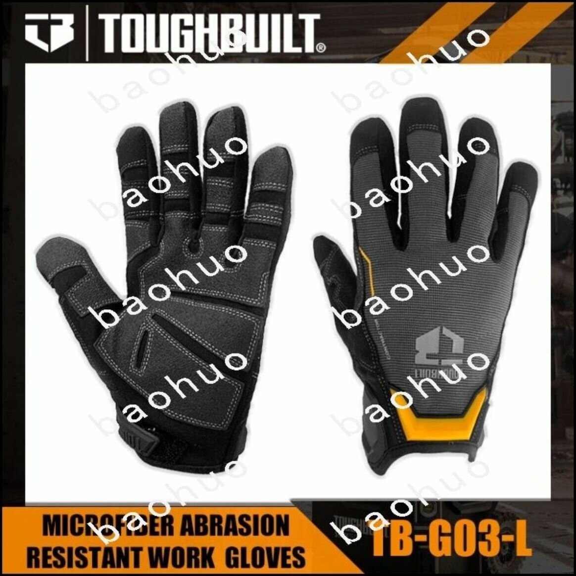Стильные рабочие перчатки TOUGHBUILT TBG03 премиум с устойчивостью к истиранию из микрофибры