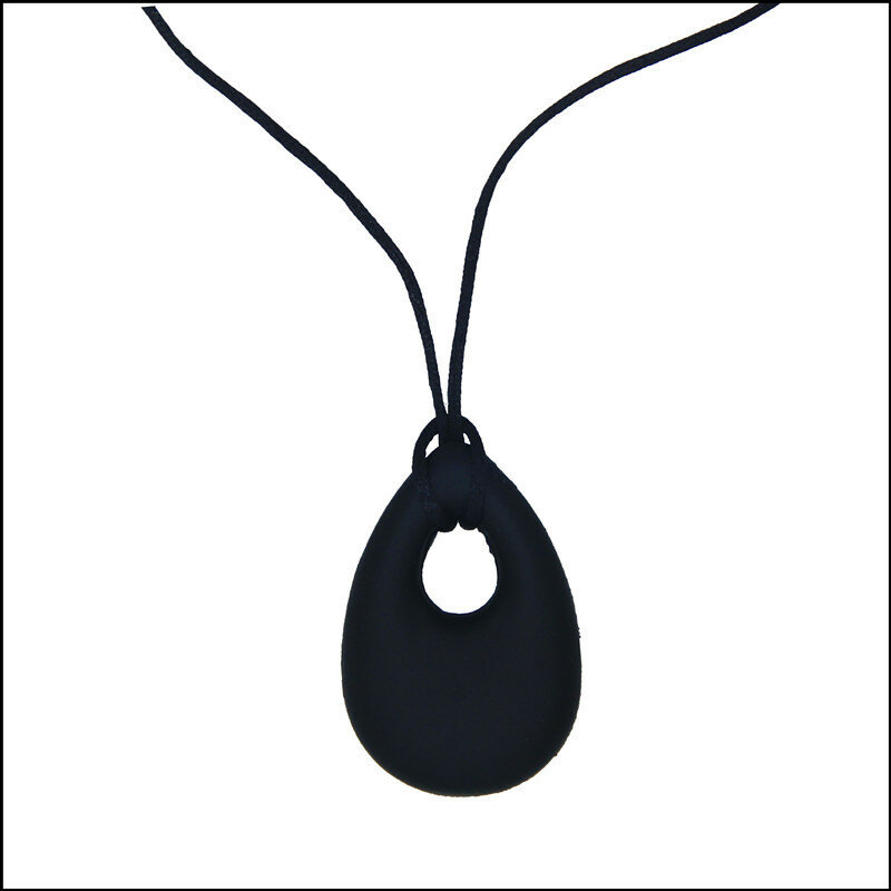 Шлейф из силикона для грызания зубов с подвеской "Слезы ангела" для мам, грызунок для зубов младенца, детские товары, пакет из ПЭ, черный