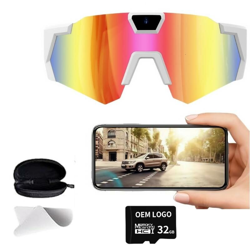Смарт-очки для бейсбола с камерой 4K, Цветные линзы типа А - 32