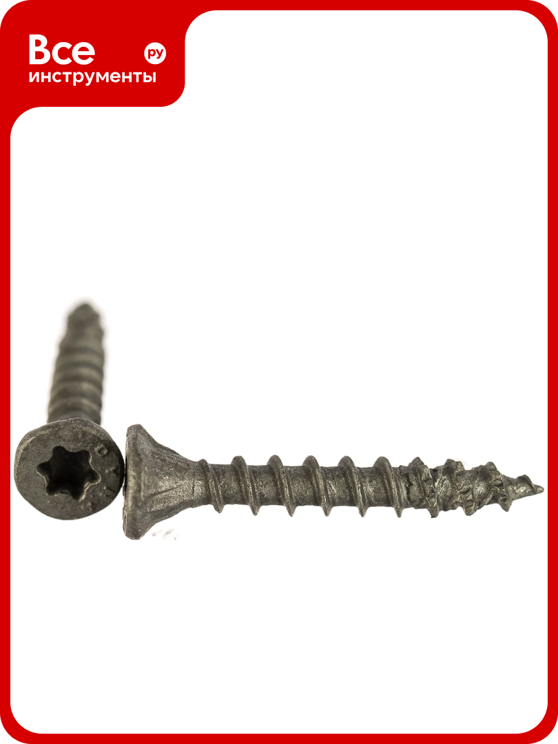 Усиленный саморез европартнер с антикоррозионным покрытием, потайная головка, конструкция для дерева