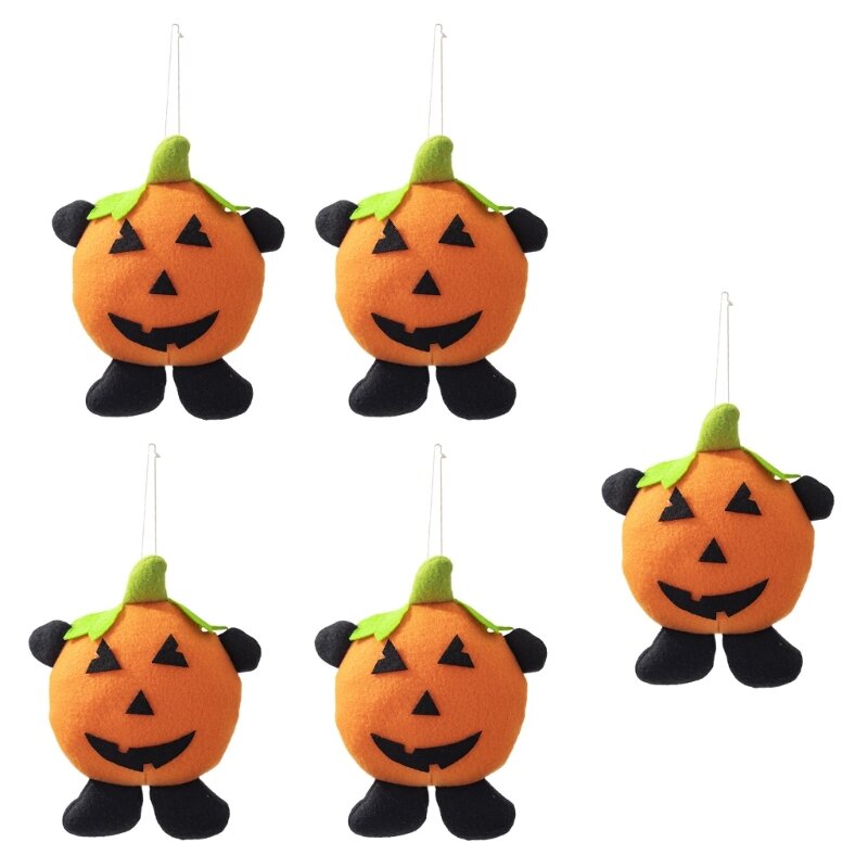 5шт Хэллоуин Тыквенная Голова Плюшевые Игрушки Украшения Фестивали Милые Подвесные Декоры