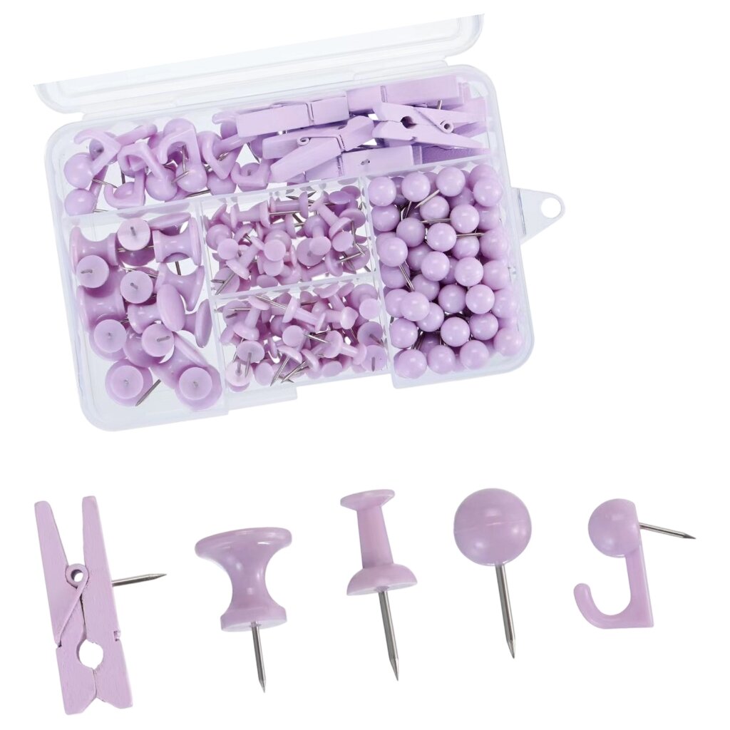 200шт Пробковая Доска Нажимные Булавки с Крючком/Зажимом-Кнопками Многоцелевой Чертежный Штырь для Школьных Офисных Пробковых Досок Объявлений