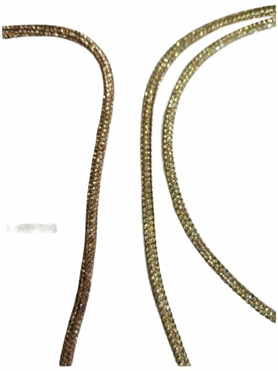 Веревка со стразами с хлопковым сердечником