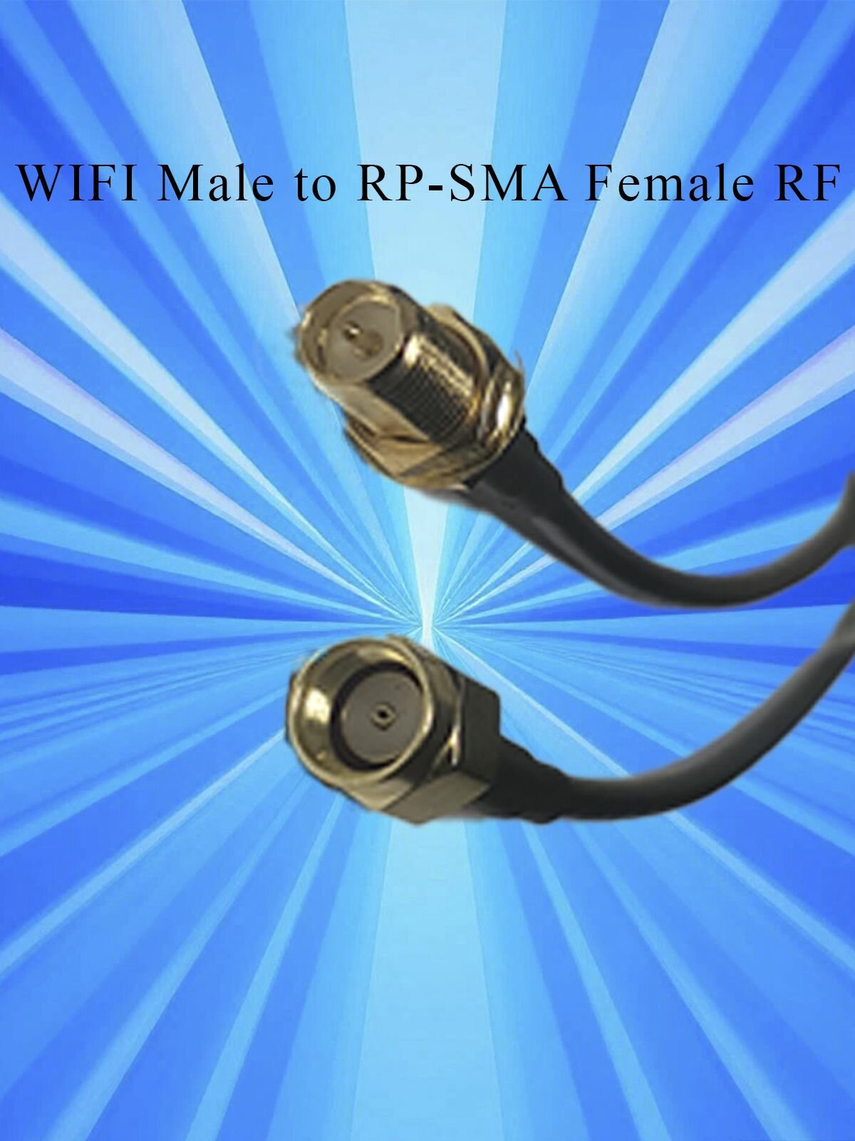 Кабель для раций и WIFI, SMA Male to RP-SMA Female RF. RG174. 2 метра.