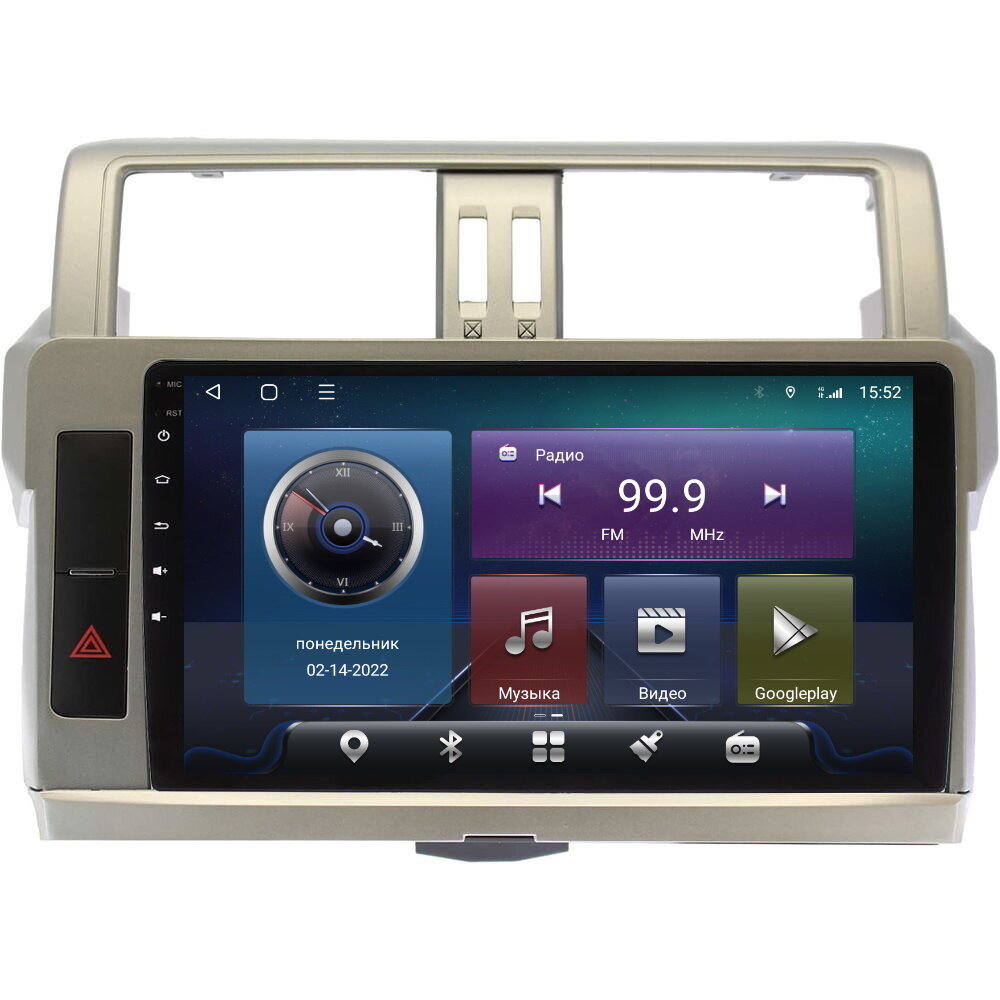 Магнитола CRS-300 Toyota Land Cruiser Prado 150 2014-2017 - Android 13 - Процессор 8 ядер - Память 6+128Gb - Carplay- 4G(Sim)