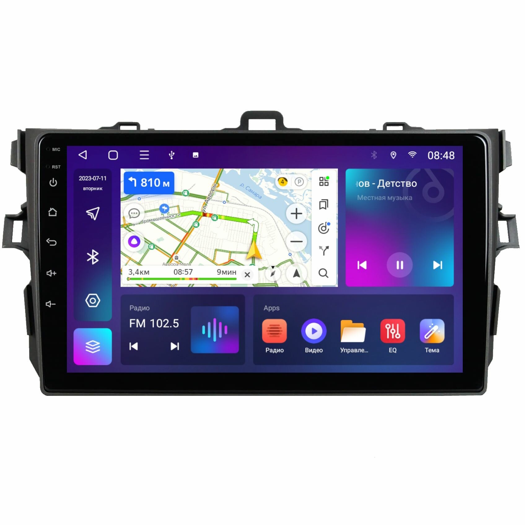Магнитола CRS-300 M150S Тойота Королла 2006-2012 Toyota Corolla E150 - Android 13 - Память 2+32Gb - IPS - DSP - Кулер