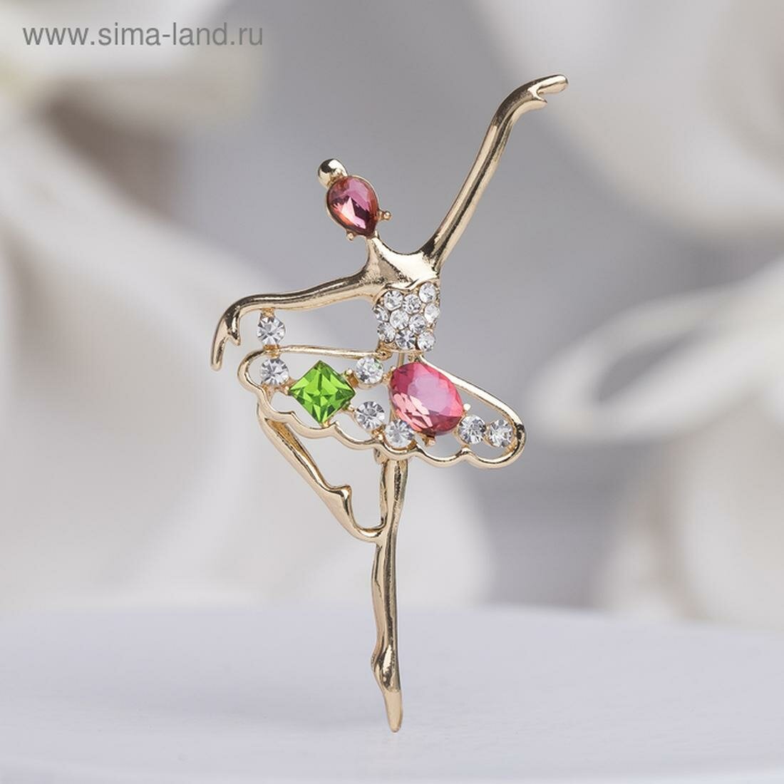 Брошь, стразы