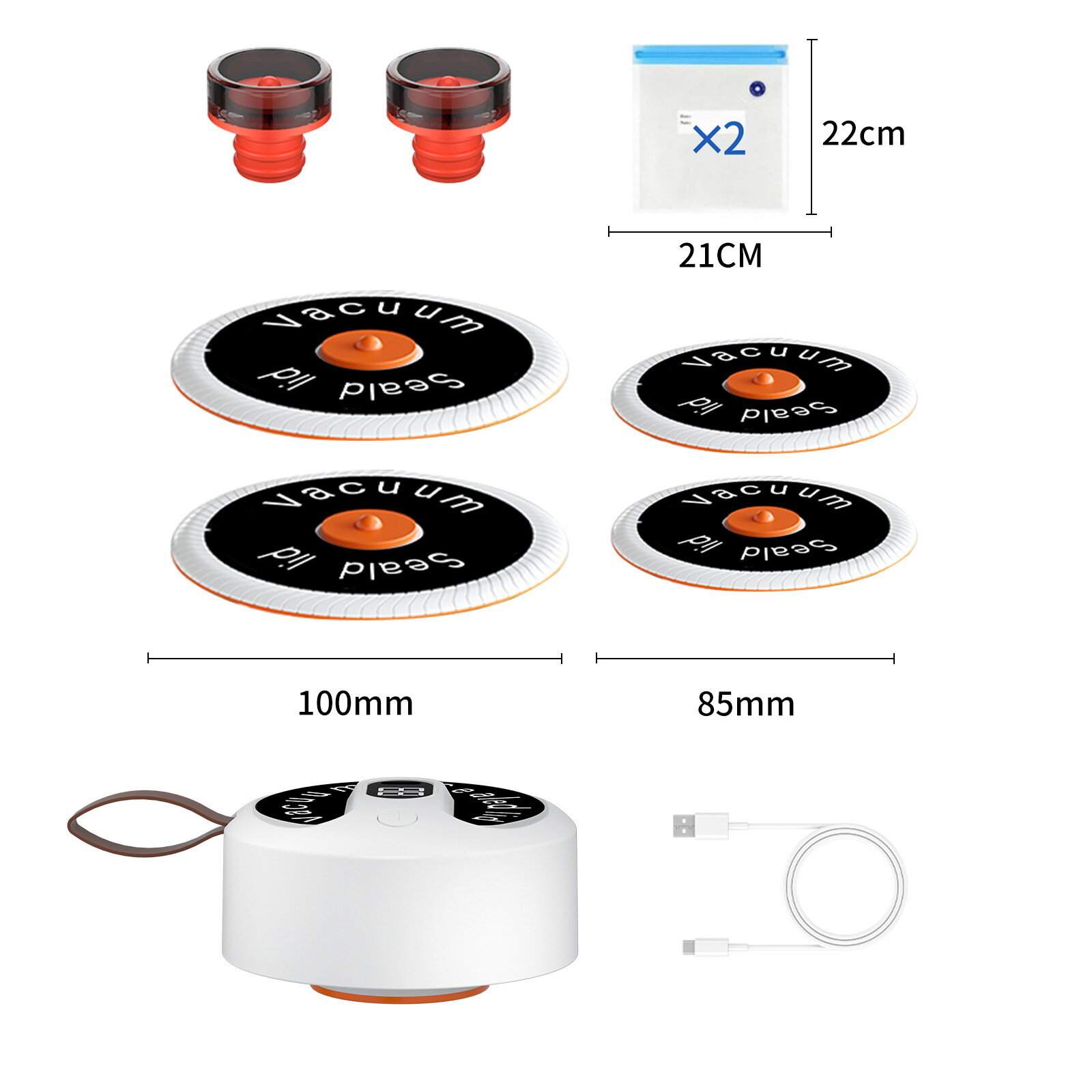 Новый вакуумный упаковщик для кофейных зерен в стеклянной банке, электрическая машина для запечатывания, плоский упаковщик для стеклянных банок, свежий замок