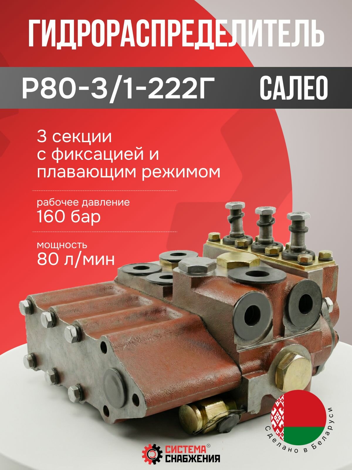 Гидрораспределитель Р80-3/1-222Г Салео