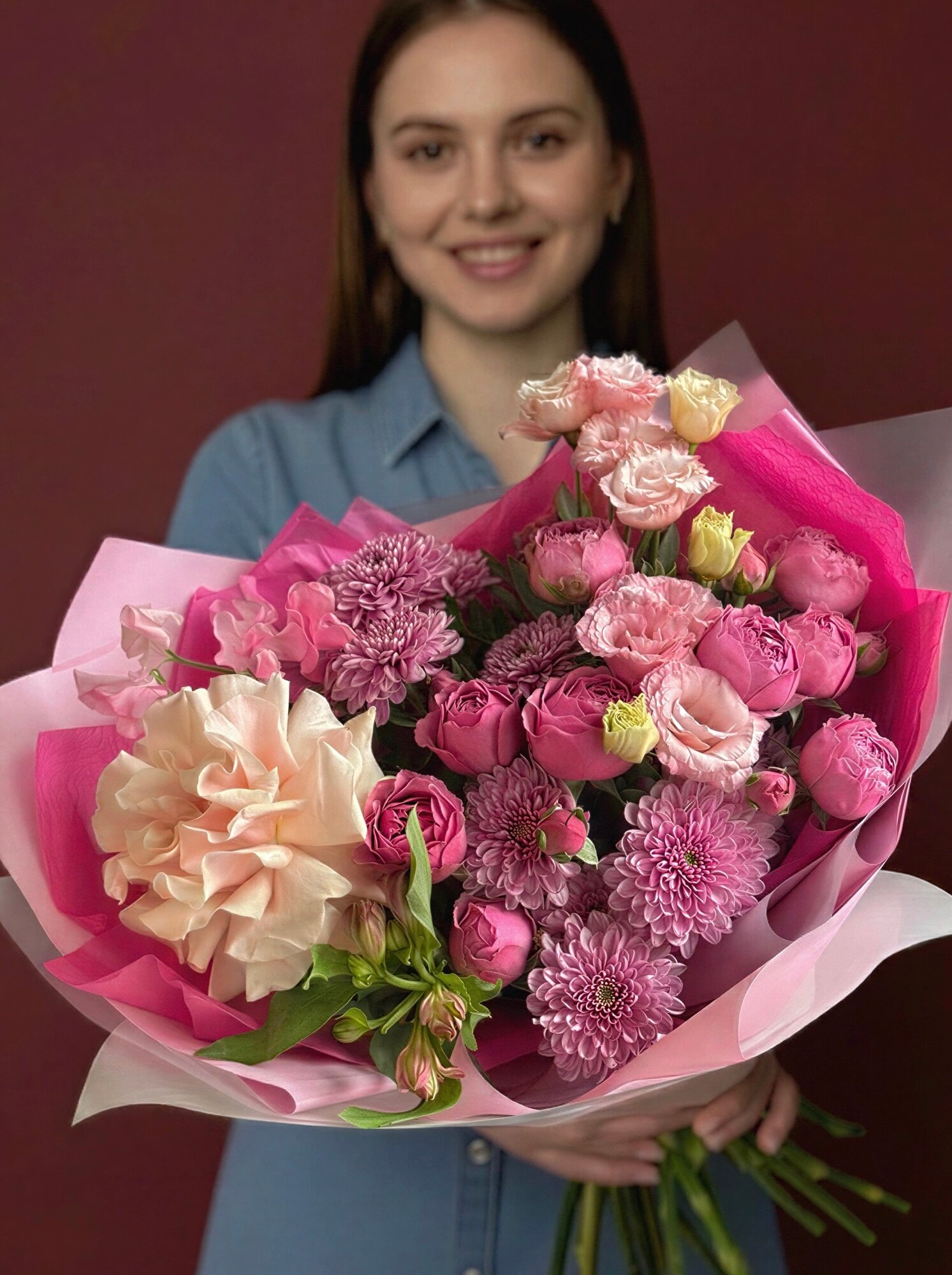 Сборный букет «Без Компромиссов» с сантини и французской розой