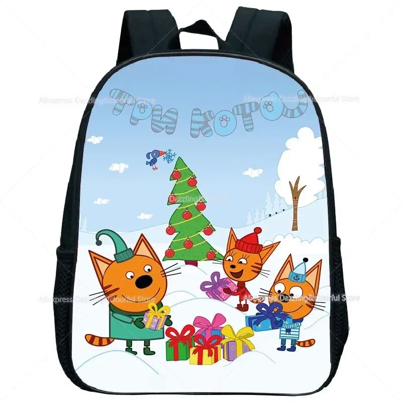 Рюкзак для детского сада «Три котята» E Cats, семейные детские рюкзаки для мальчиков и девочек, мини-моя семья, три счастливых кошек, Mochila, подарок 1
