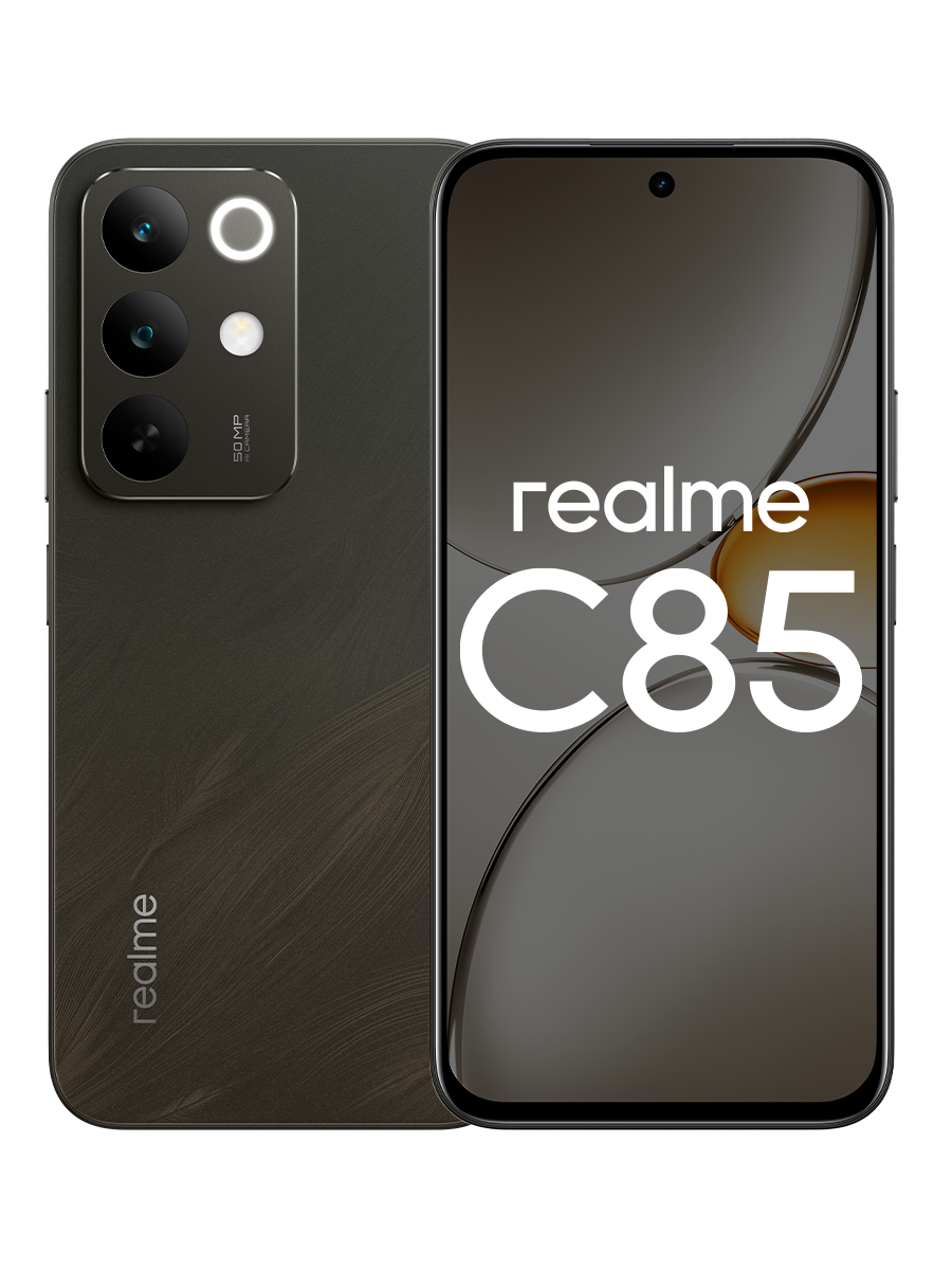 Смартфон Realme C85 4G, 8/256 ГБ, 7000 мАч, IP69, темно-серый
