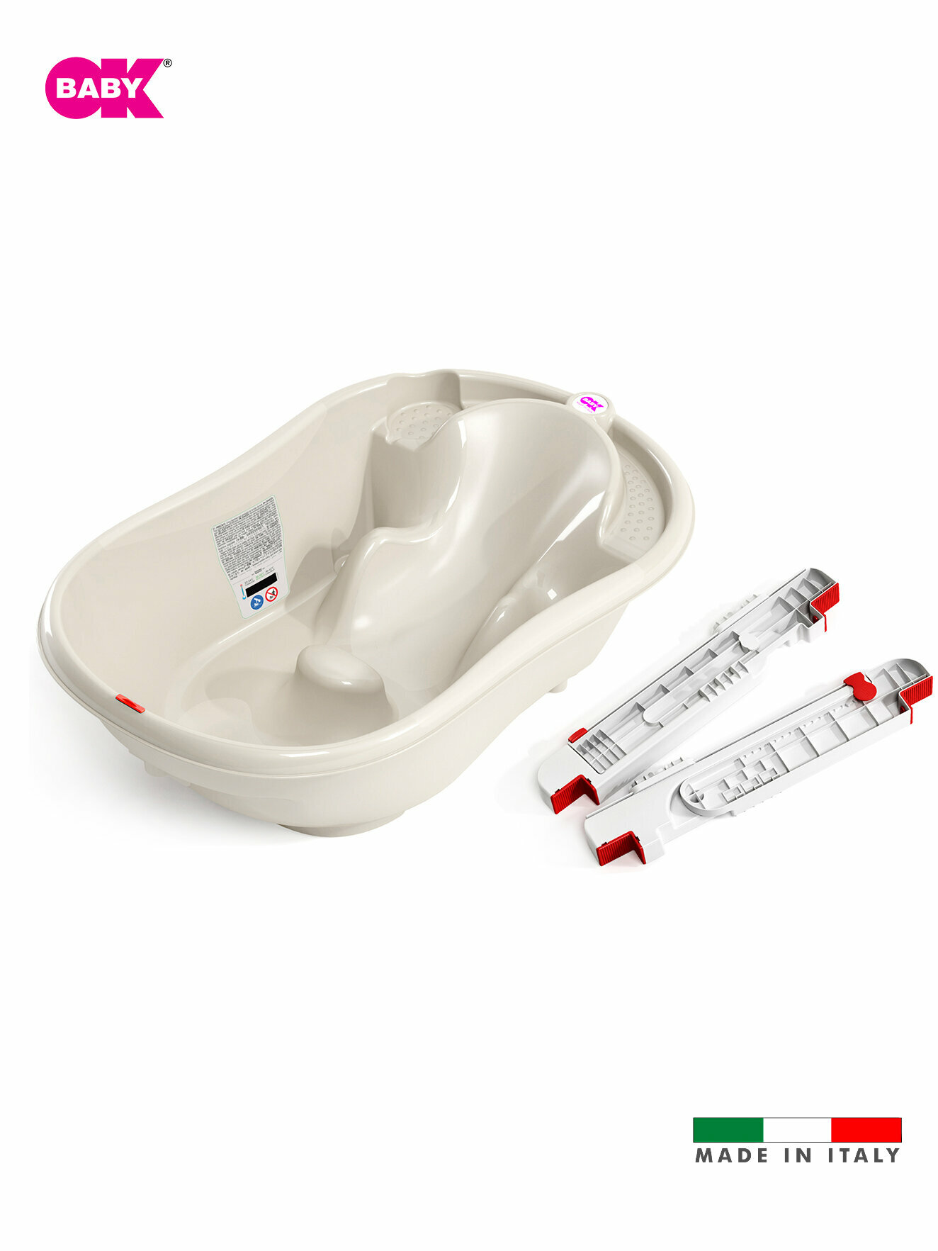 Комплект ванночка Ok Baby Onda + крепление для ванной Белый