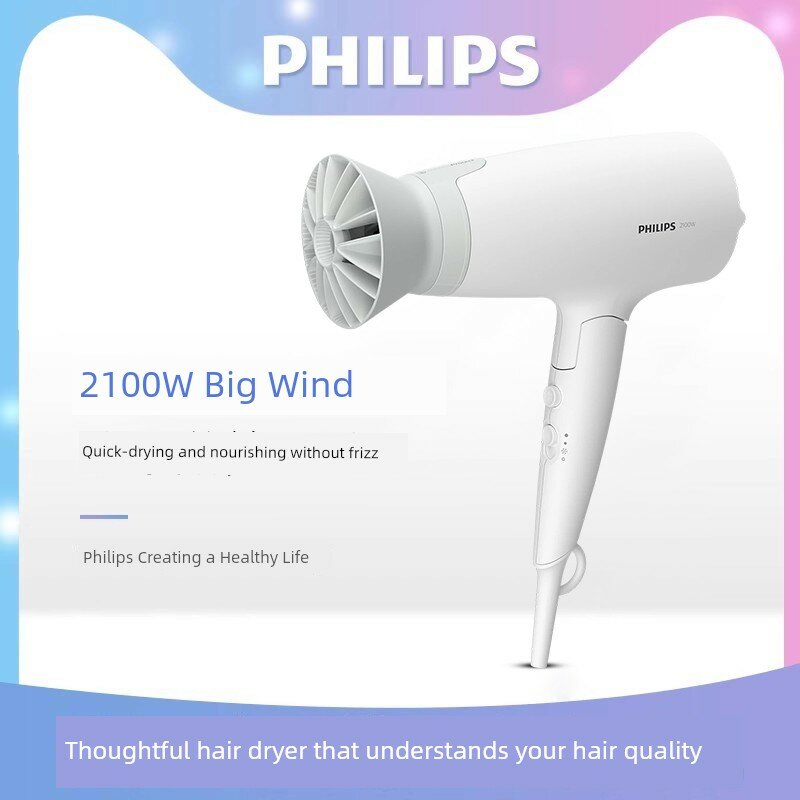 Фен Philips для дома и общежития, студенческий фен с низким энергопотреблением, популярная модель, миниатюрный