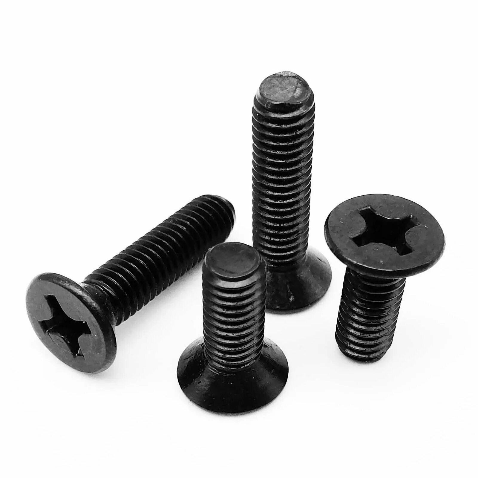 Винты HZYUEGOU M3x8mm, углеродистая сталь, крестовая шлицевая, черные