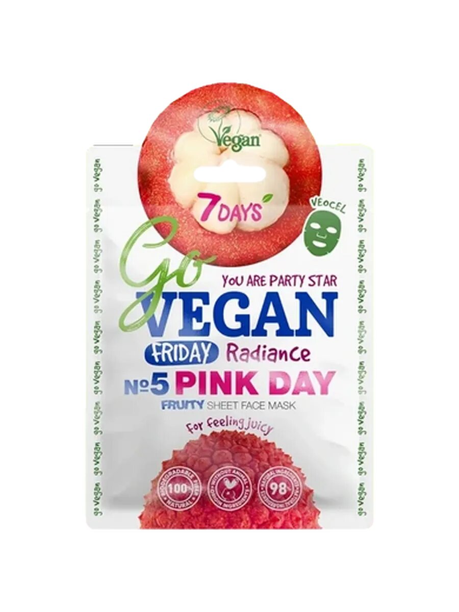 Вилента Маска тканевая для лица Friday PINK DAY Для тех, кто любит посочнее 25 г