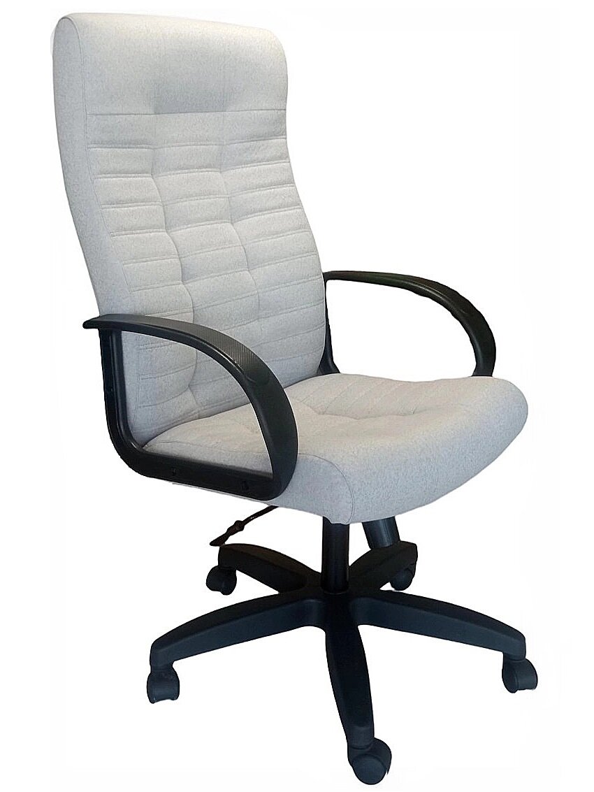 Кресло руководителя StylChairs Атлант Ультра Люкс, обивка ткань, цвет светло-серый