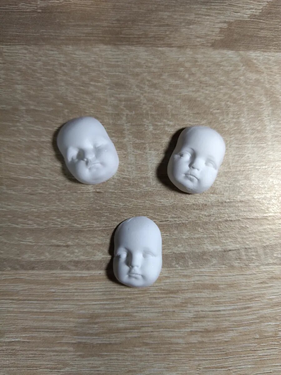 Набор лиц для ватной игрушки - 3 шт.