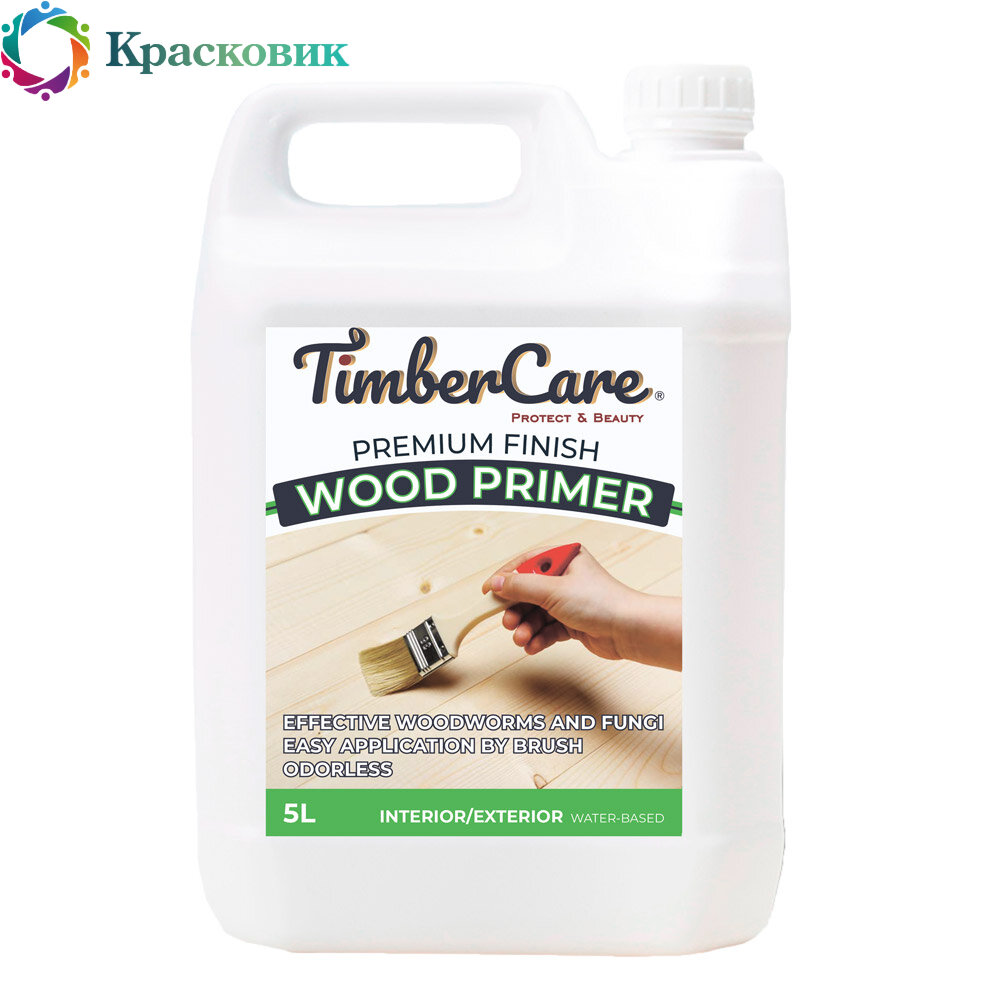 Пропитка антисептик TimberCare Wood Primer для дерева на акриловой основе 5л прозрачное 358350