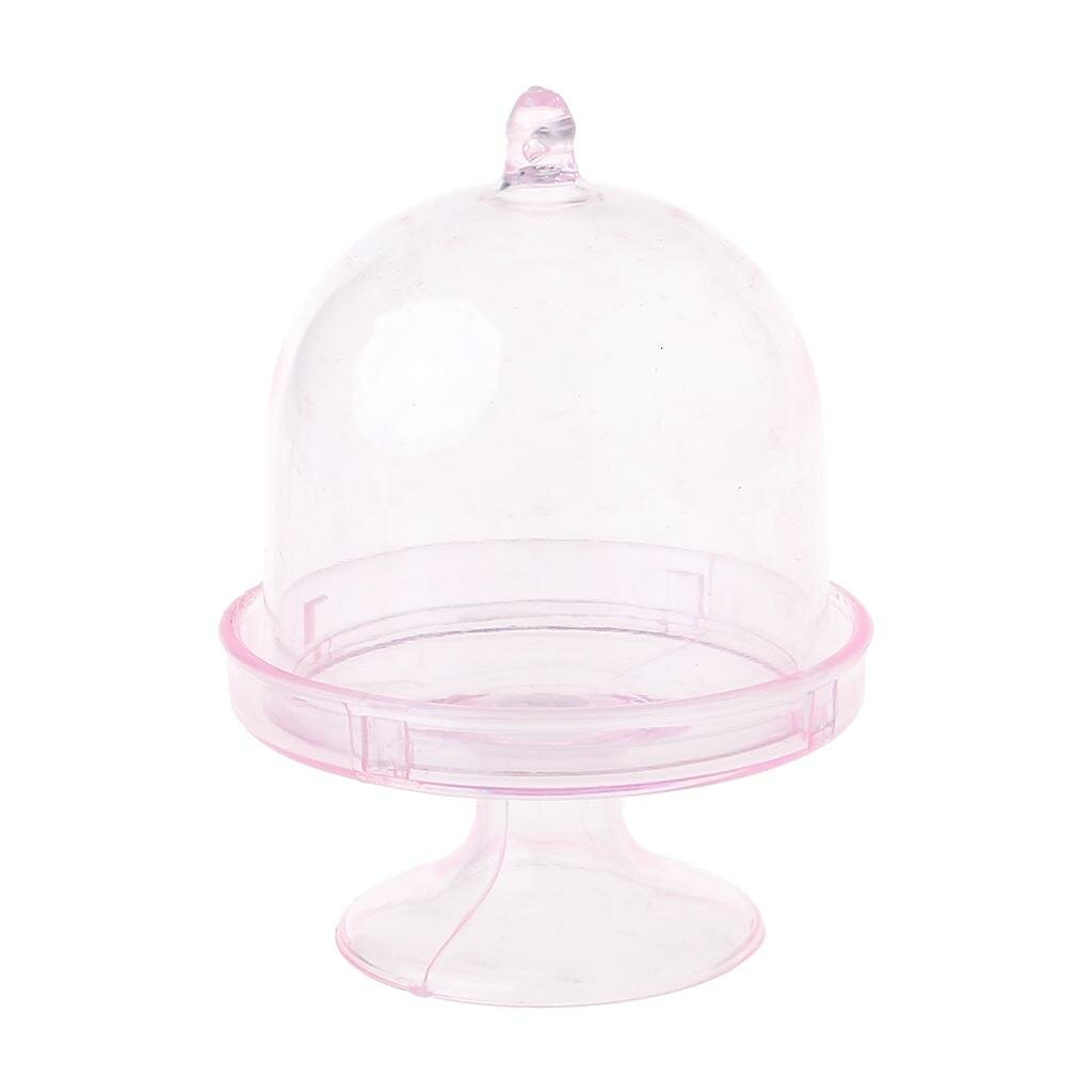 Прозрачная пластиковая коробка для капкейков, Розовый