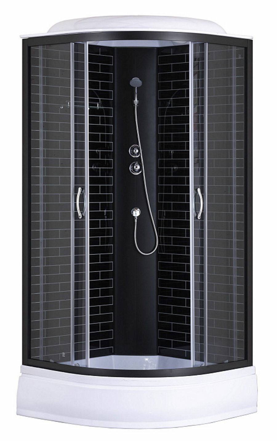 Душевая кабина 100х100 со средним поддоном Loranto Sunway CS-6610-25GB 100