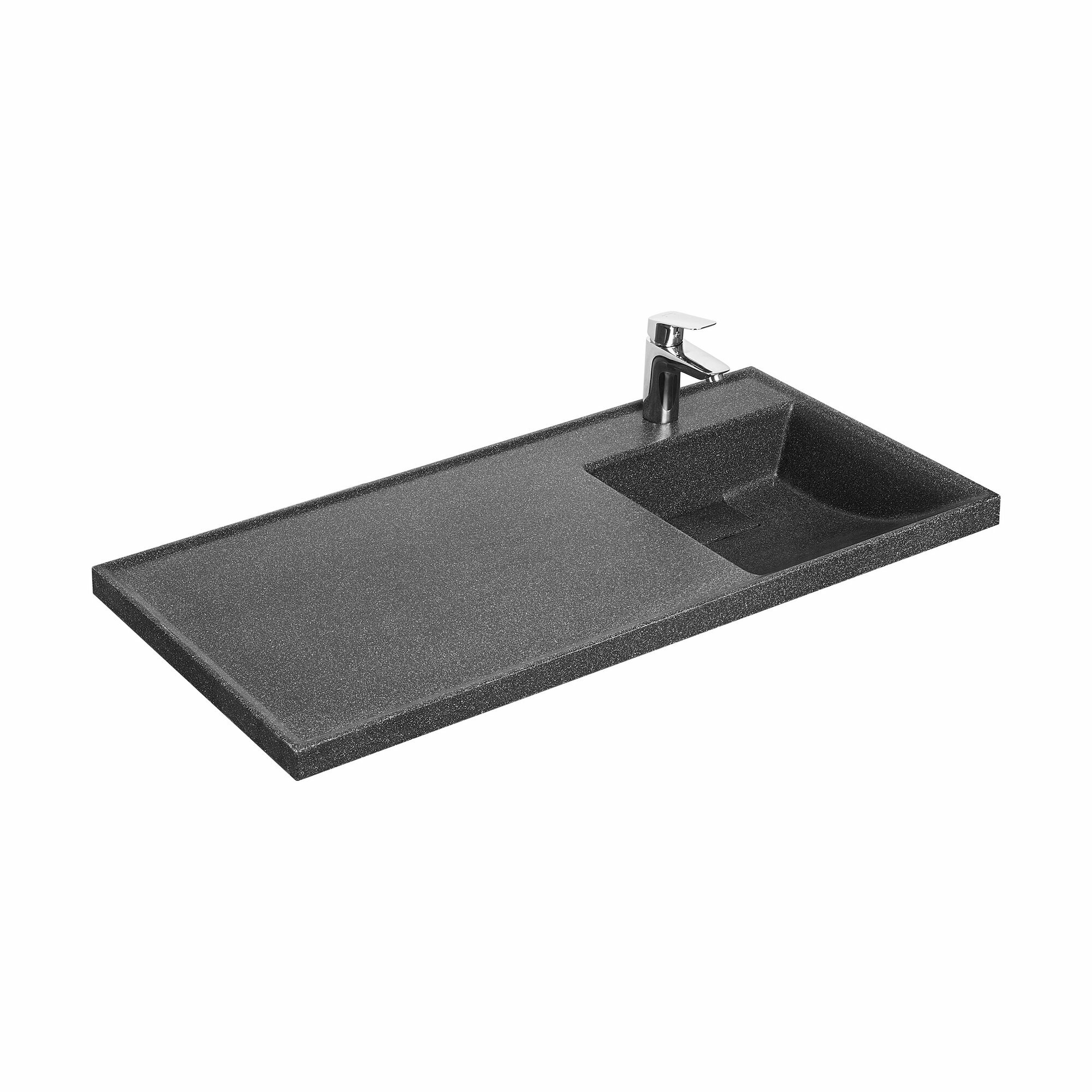 Раковина AQUATON Лондри 1050 графит правая (1A72223KLH21R)