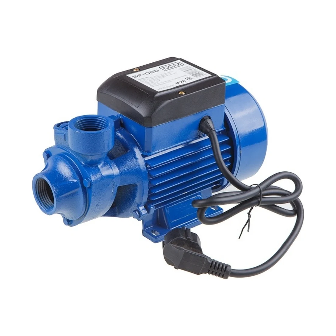 Насос садовый DGM BP-05D, 500 Вт, центробежный, 500 Вт, 2200 л/ч, 4.3 бар, напор до 38 м, чугун, синий