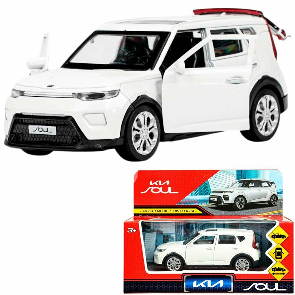 Машинка Технопарк Kia Soul, белый, 1:36, арт. SOUL-12-WH