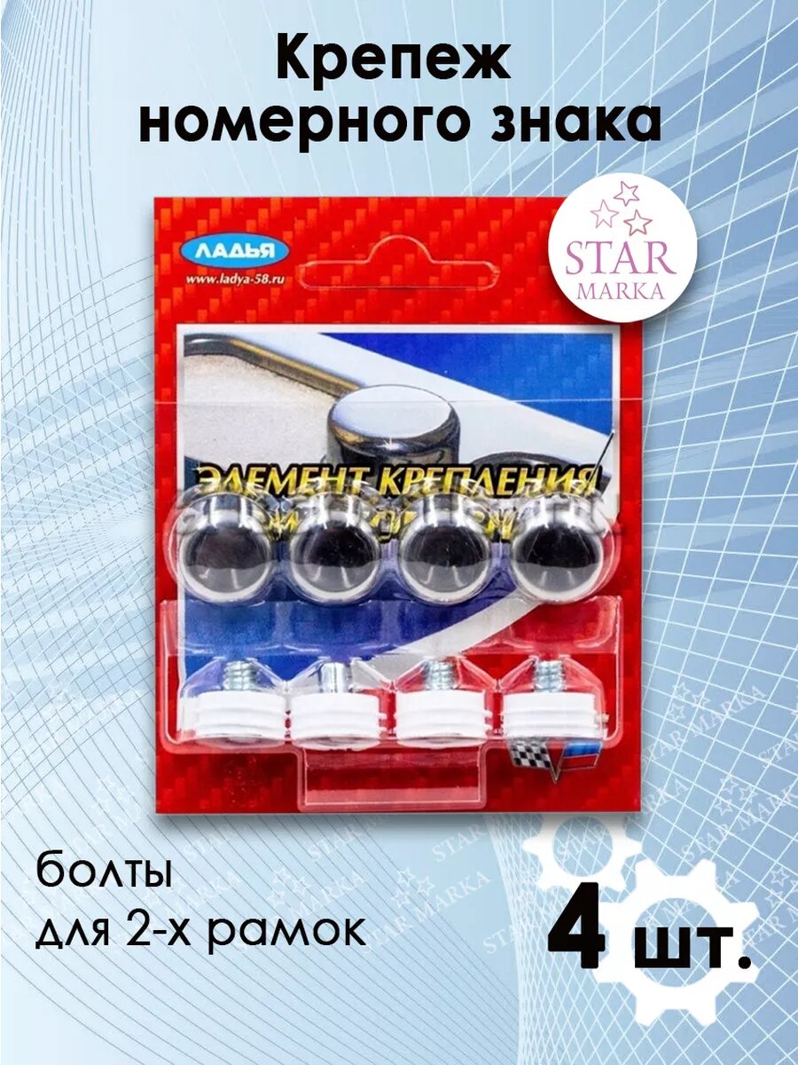 Набор болтов для крепежа номеров 4шт