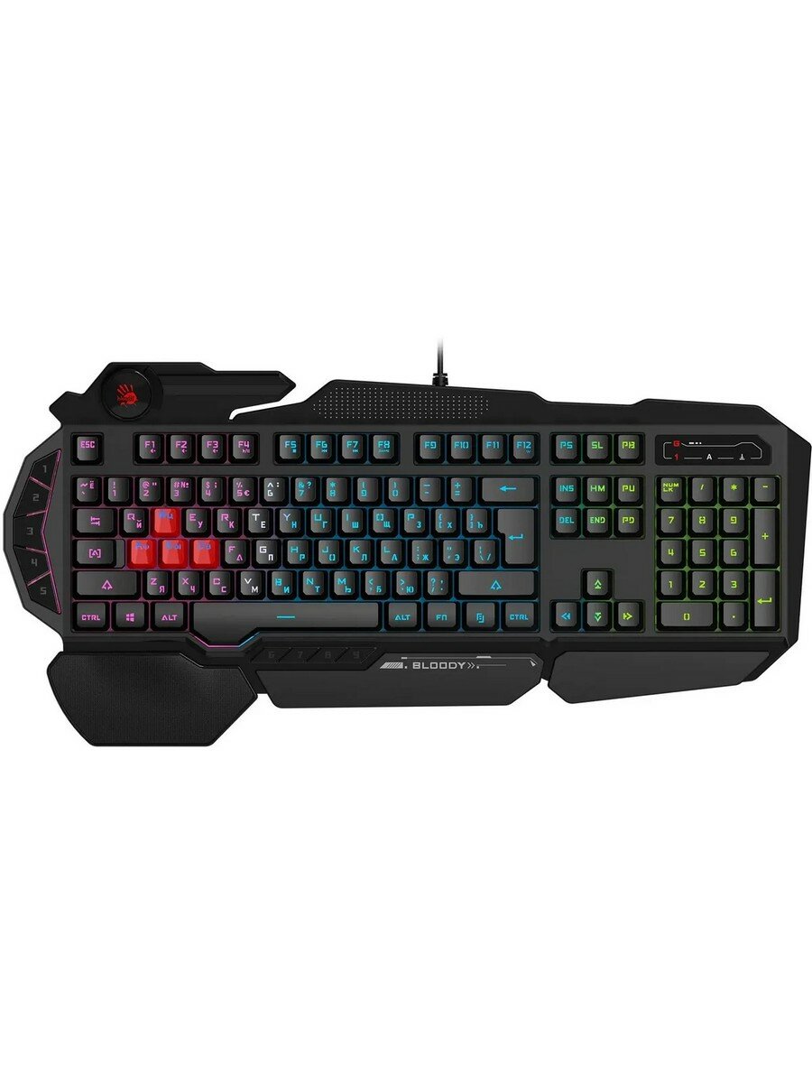 Клавиатура проводная A4TECH Bloody B314 black (USB, 113 клавиш, Multimedia, LED) (B314)
