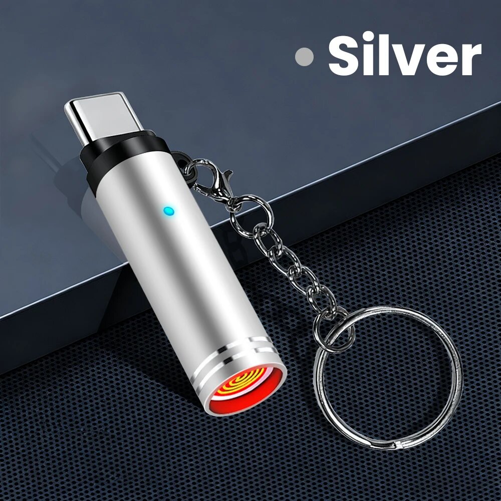 Мини-прикуриватель USB-C, серебряный