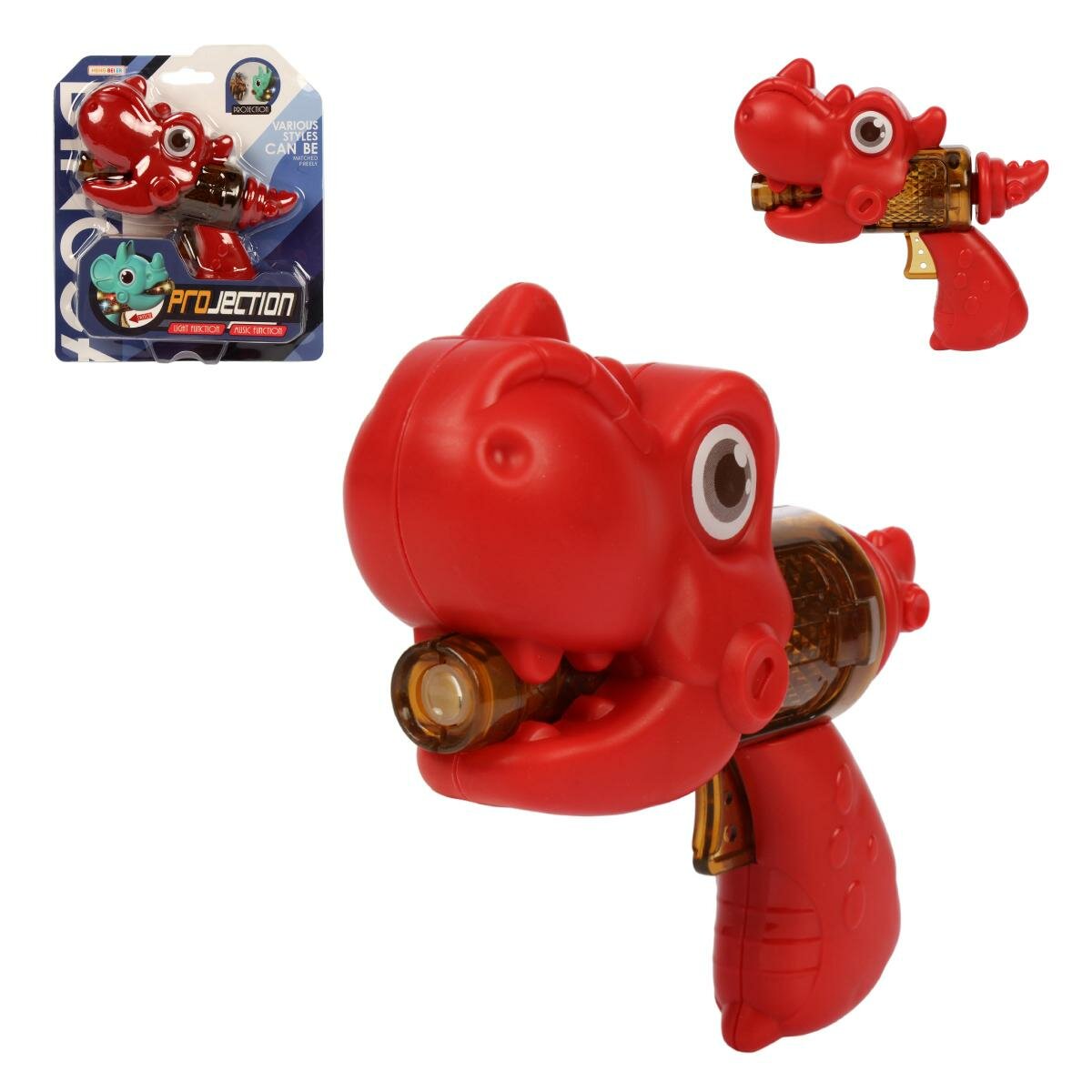 Динозавр-пистолет свет, звук, проекция изображений для детей, компактный