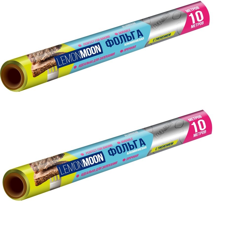 Фольга Нхк Lemon Moon для запекания с тиснением Прочная 10мкм 10м 28см 2шт
