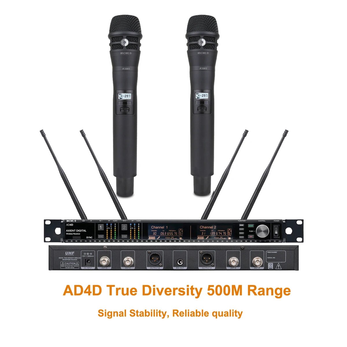 Беспроводной микрофон AD4D 2WD, цвет 2 KSM8 Handheld
