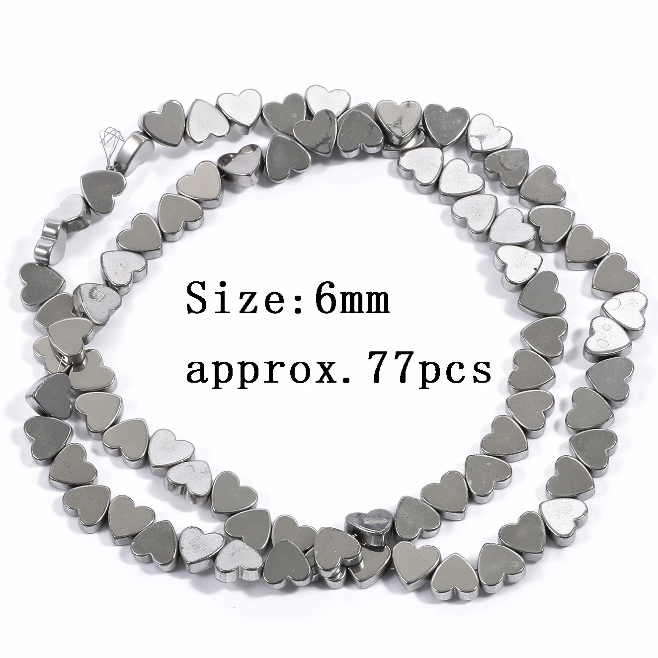 Гематитовые бусины белые золотые LNMBII Серый, 08