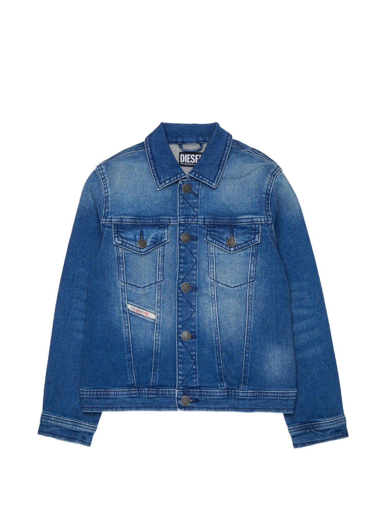Куртка DIESEL Buttoned cotton jacket, размер 6 лет, синий