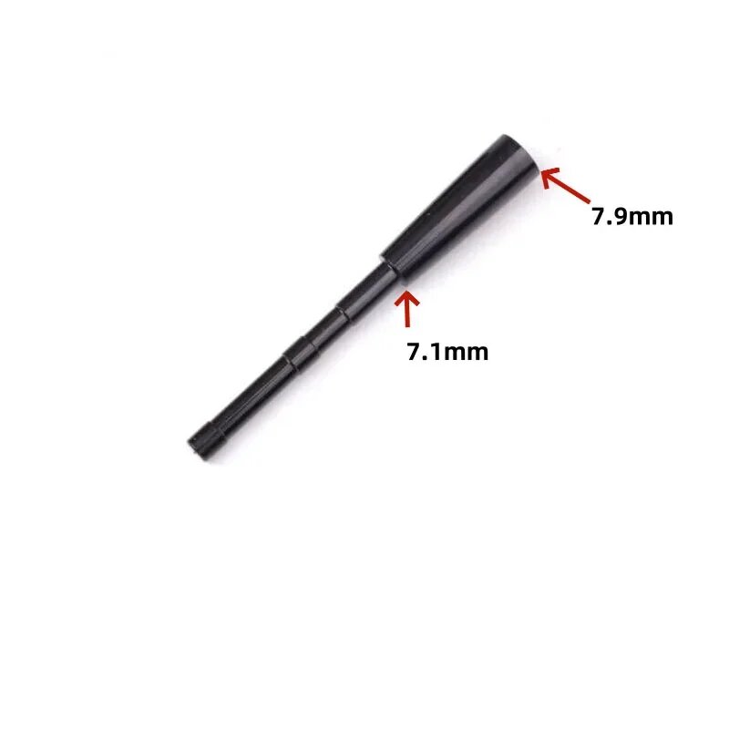 Алюминиевые наконечники для стрел ID 4,2 мм, набор из 12 штук Черный, 4.2X7.1X7.9