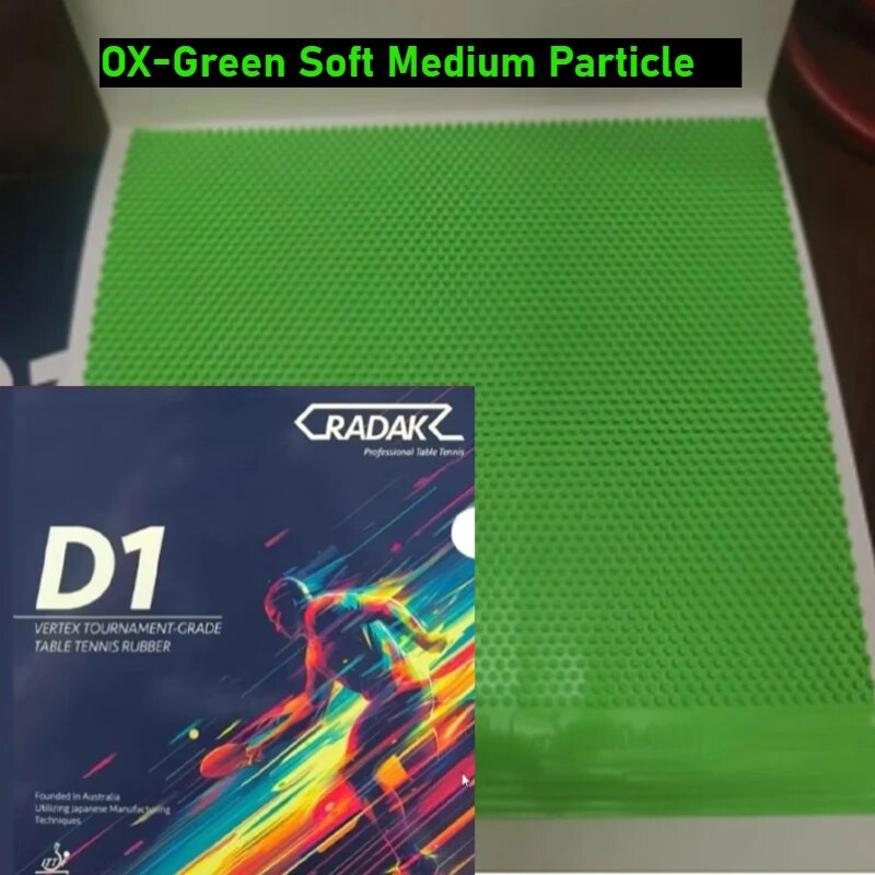 Radak D1 Зеленая резина для настольного тенниса OX-Green
