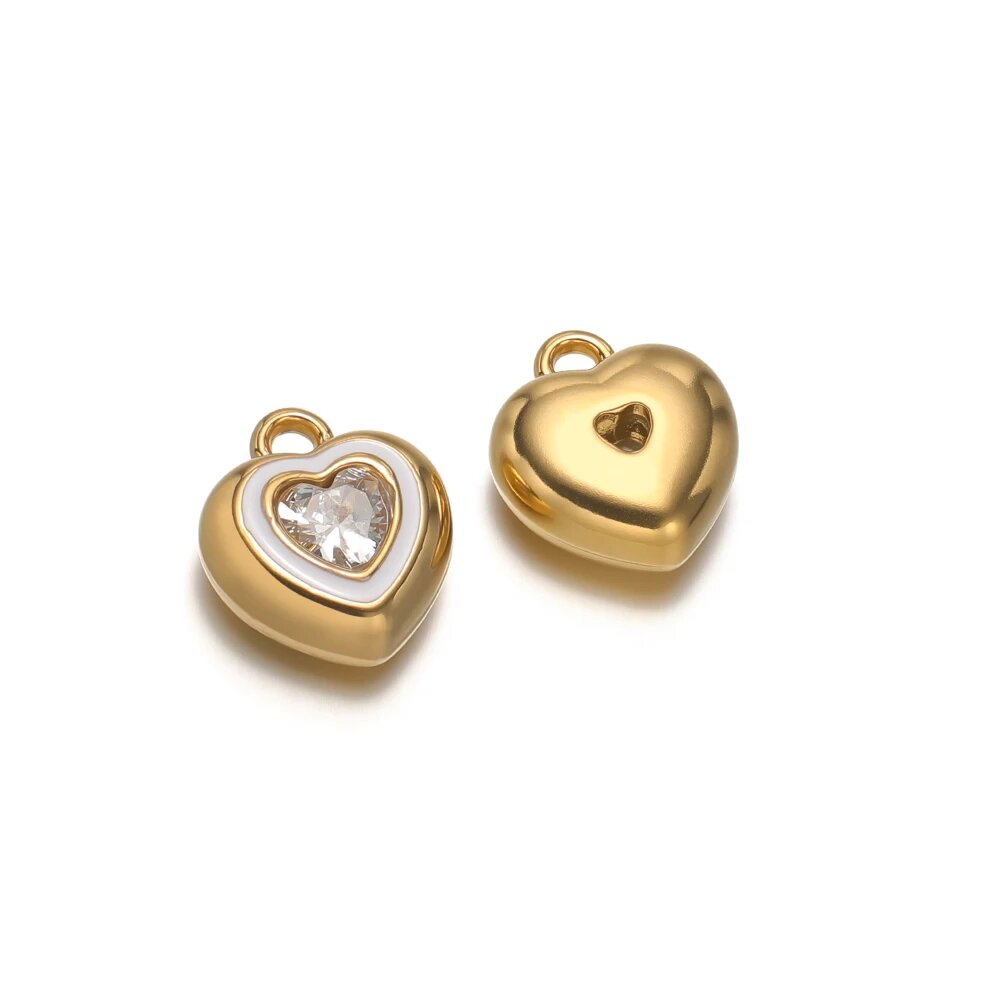 Сердечки Semitree из нержавеющей стали, бежевые, 4шт
