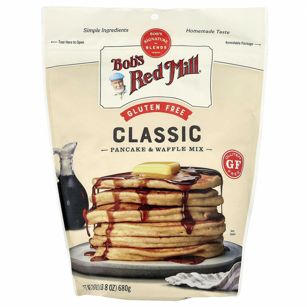 Bob's Red Mill, классическая смесь для выпекания блинов и вафель, 680 г (24 унции)