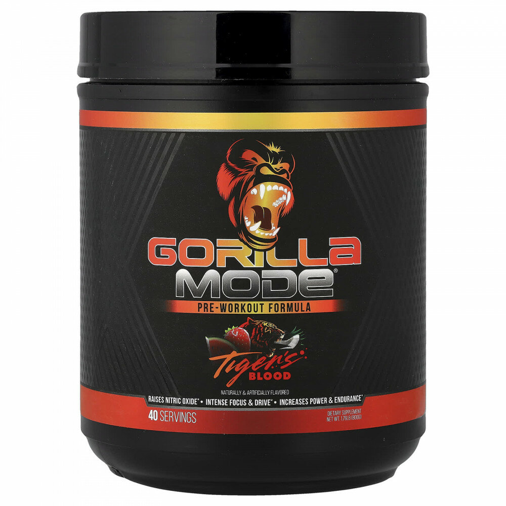Gorilla Mind, Mode®, предтренировочная добавка, Tigers Blood, 800 г (1,76 фунта)