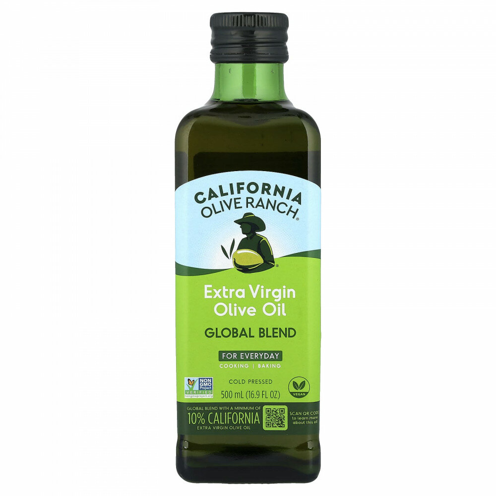 California Olive Ranch, Global Blend, оливковое масло холодного отжима, на каждый день, 500 мл (16,9 жидк. Унции)