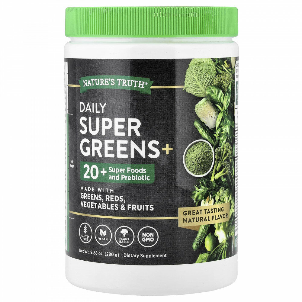 Nature's Truth, Daily Super Greens +, 280 г (9,88 унции)