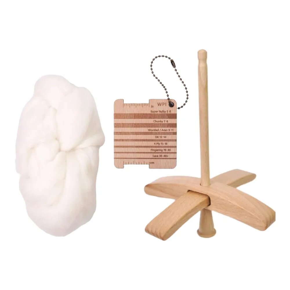 Турецкое деревянное веретено съемное для ручного прядения пряжи и рукоделия