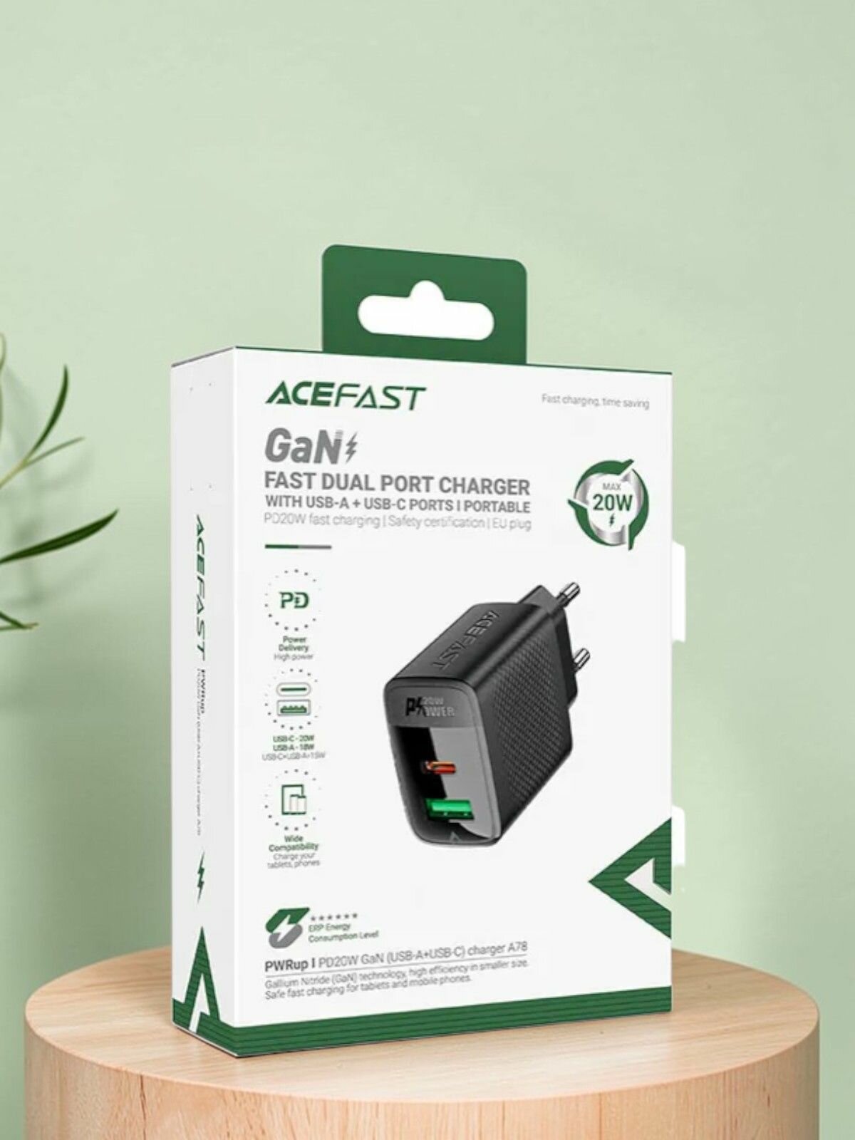 Блок питания сетевой ACEFAST USB, Type-C A78 20W