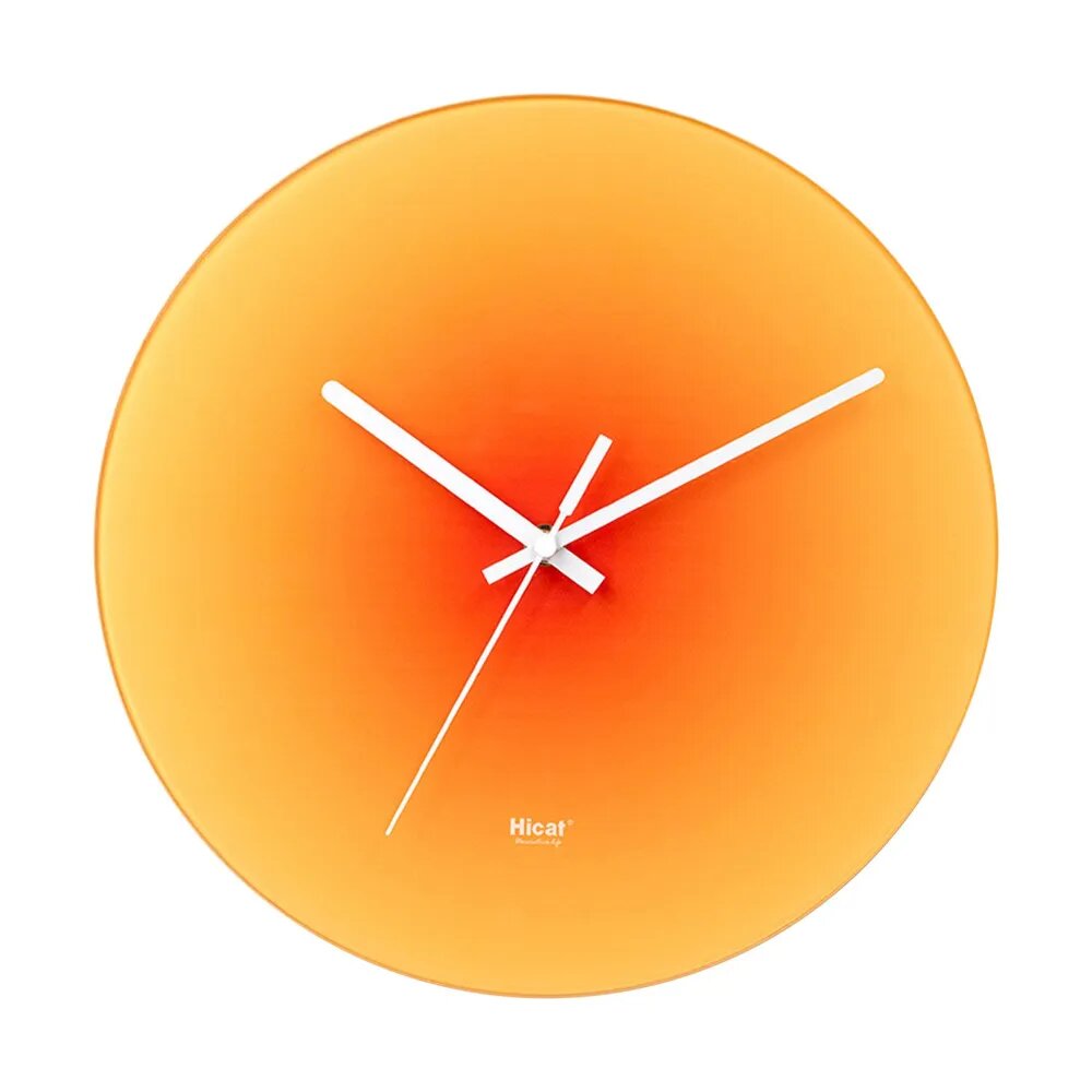 CHENYONG Настенные часы 33x33 см Orange Механические плавный ход для спальни, кухни, гостиной