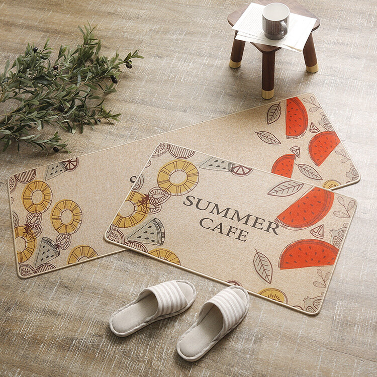 Льняной коврик из тонкого льна с резиновой основой, впитывающий влагу, нескользящий, маслостойкий, впитывающий масло, коврик для ванной, прихожей, кухни.