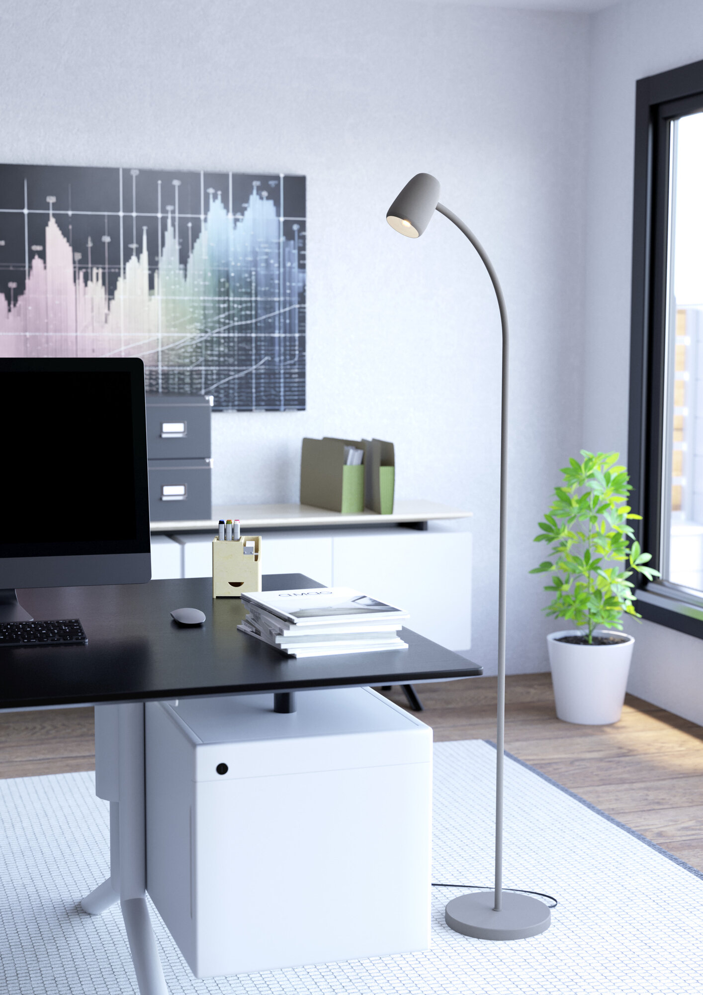 Торшер EGLO CARLO 902171, металл, 1 лампа, мощность 18Вт, цоколь E14