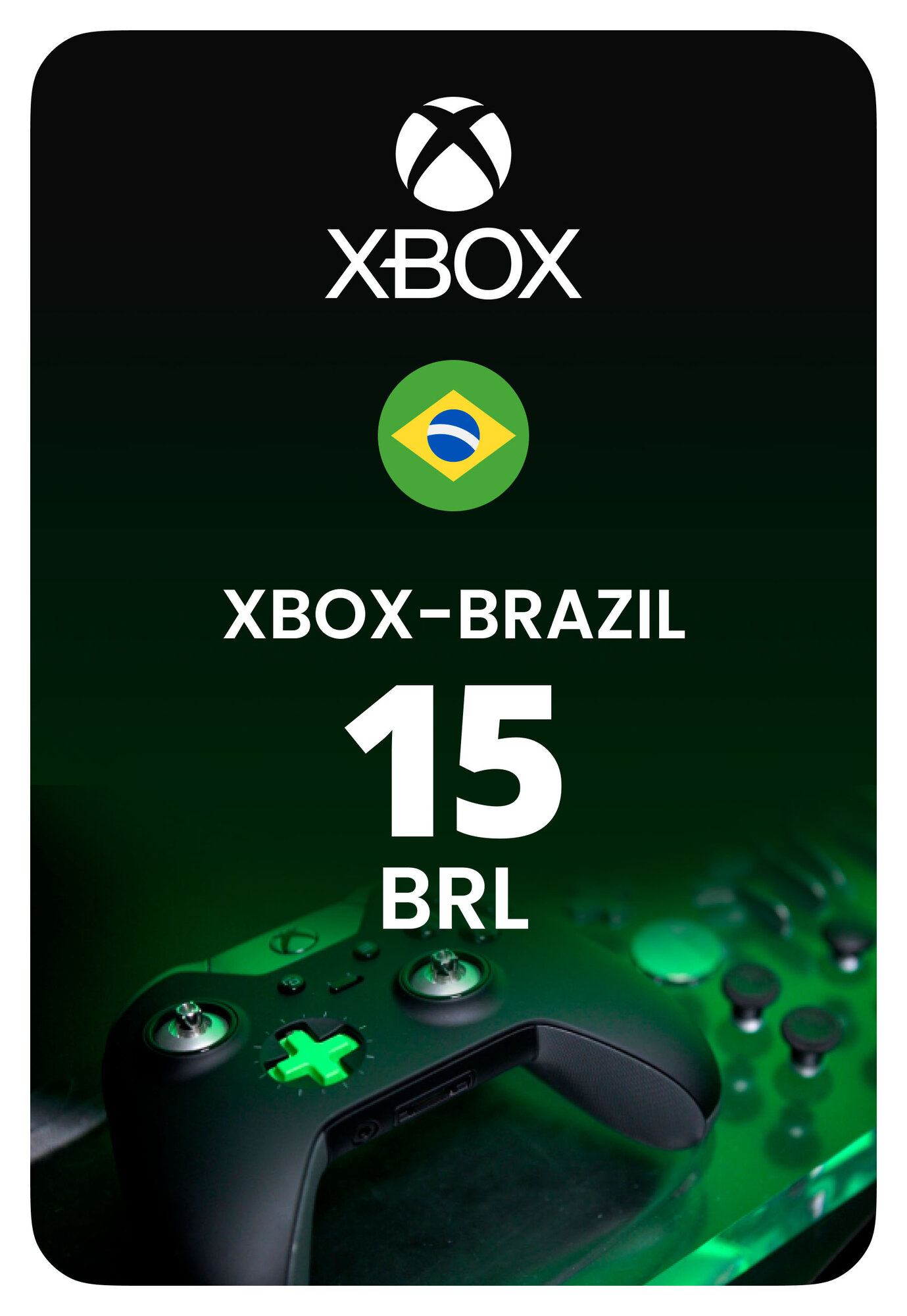 Карта пополнения Xbox - Бразилия 15 BRL (Xbox; Xbox Series X/S, Xbox One, PC; Регион активации Бразилия)