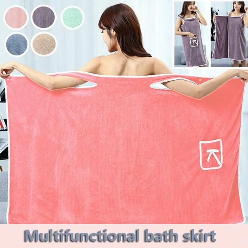 Карманная юбка для ванны из кораллового флиса 135x80 см